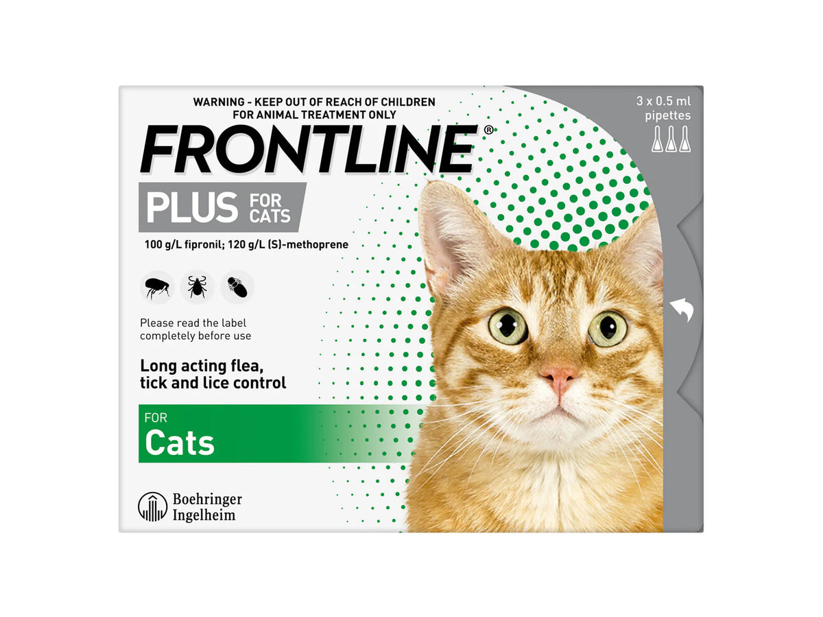 Frontline Plus - Fleas and Ticks Prevention for Cats 3 Pips — Petston ...